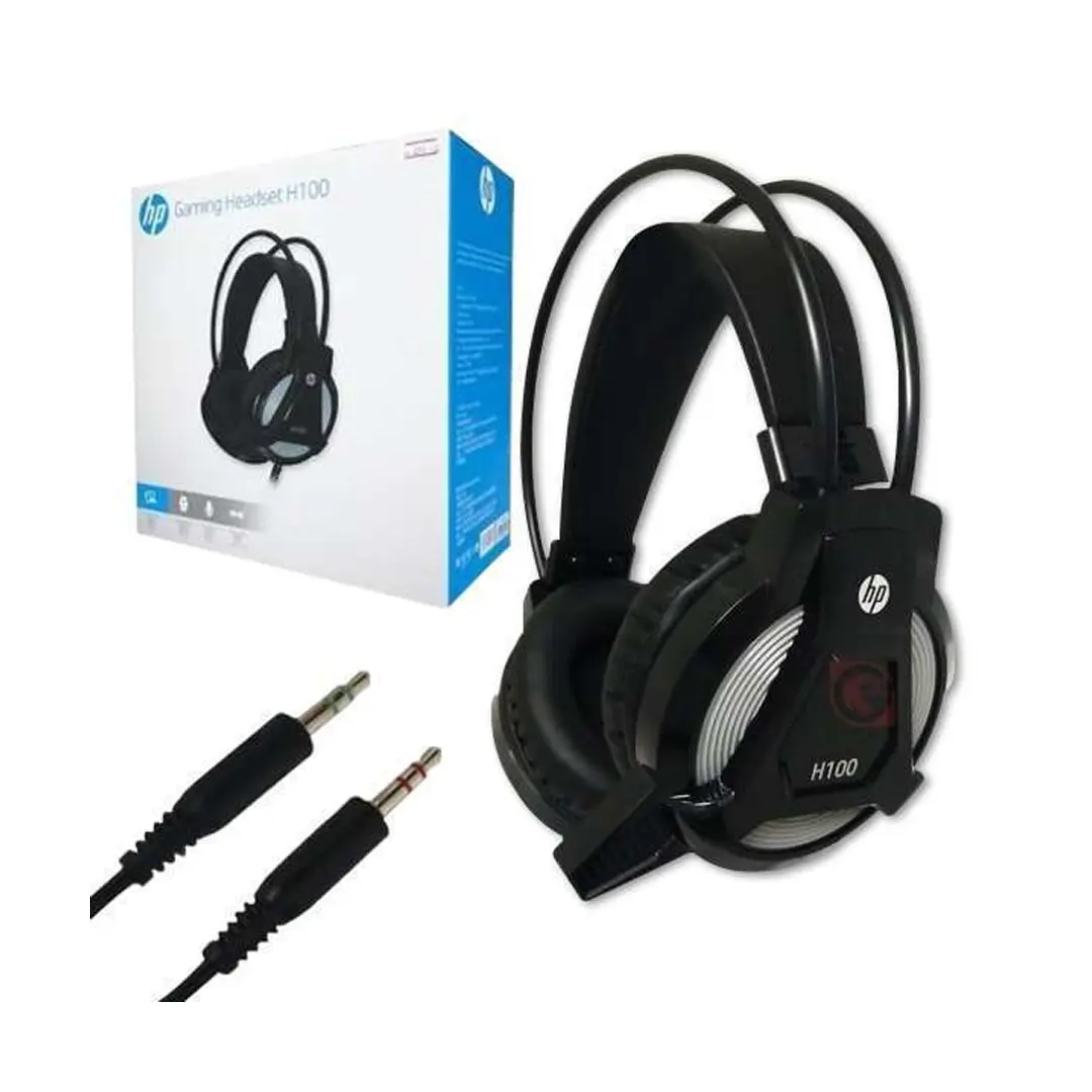 HP Gaming Headset H100 USB 2.0 - 50mm Speaker, Wired Headphones, Over ...